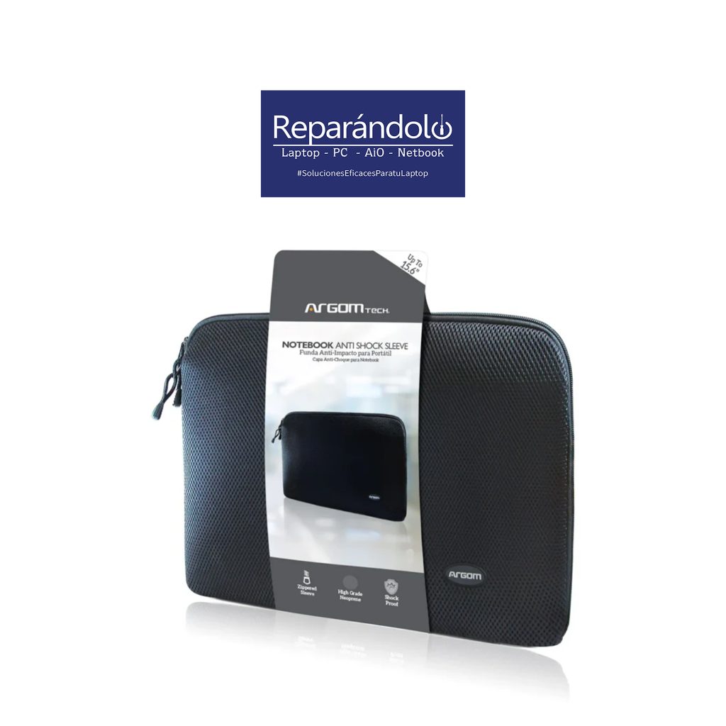 FORRO PARA LAPTOP SLEEVE ARGOM NOT. UP TO 15.6INC. ANTI-SHOCK NEGRO